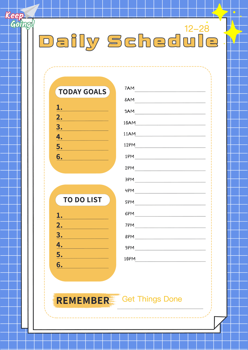 Elevate Productivity with Printed Daily Schedules for Free