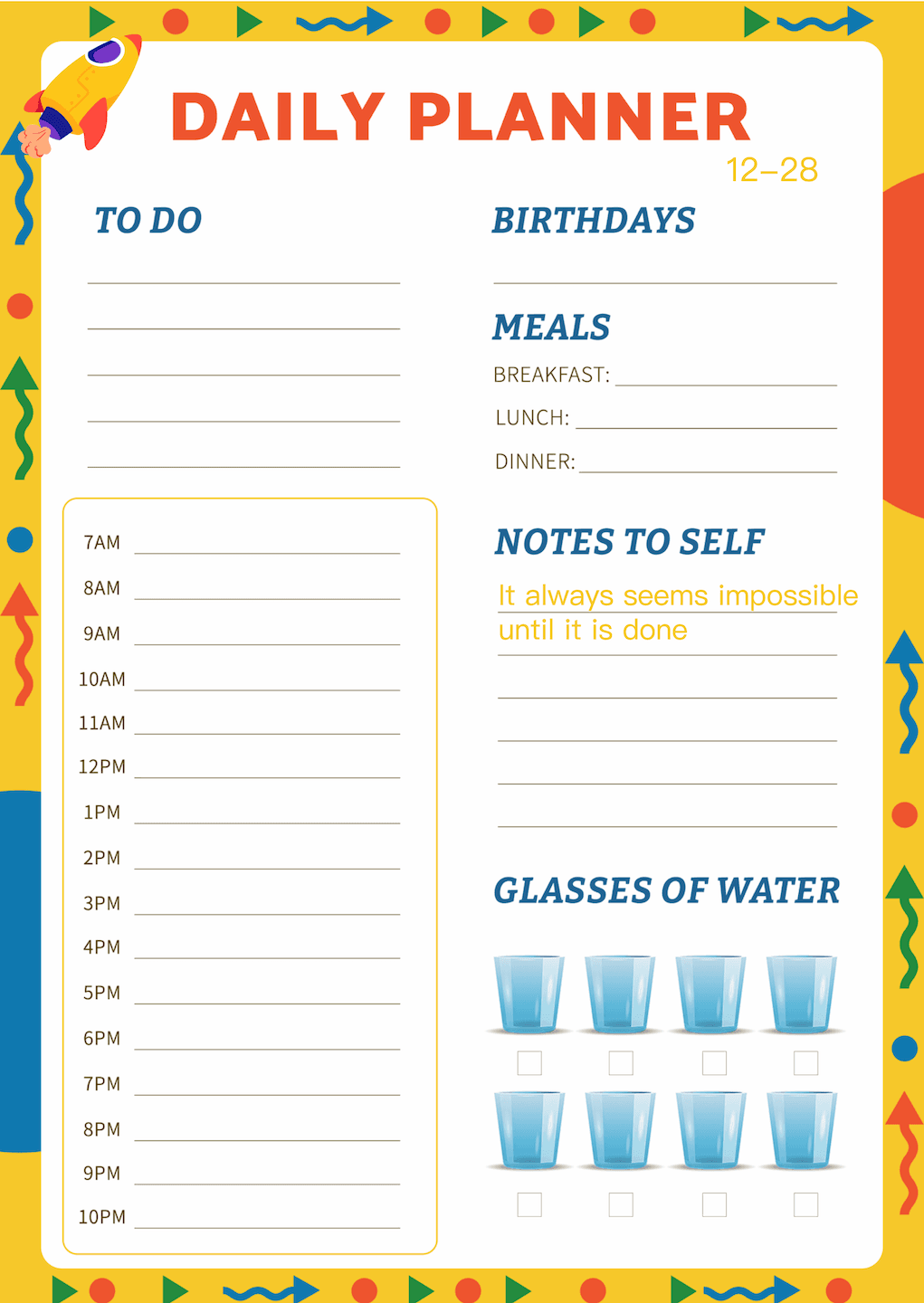 Elevate Productivity with Printed Daily Schedules for Free