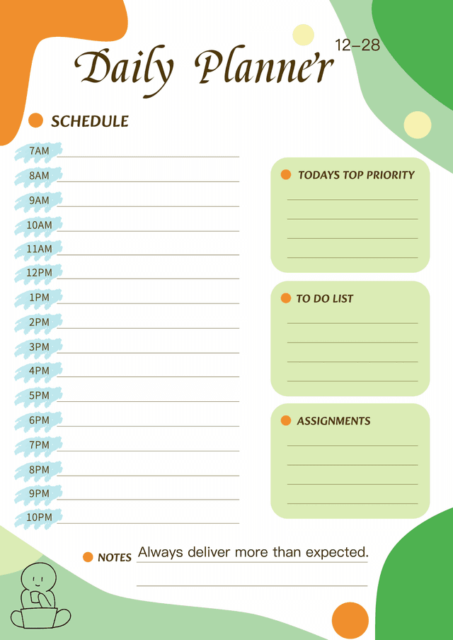 Elevate Productivity with Printed Daily Schedules for Free