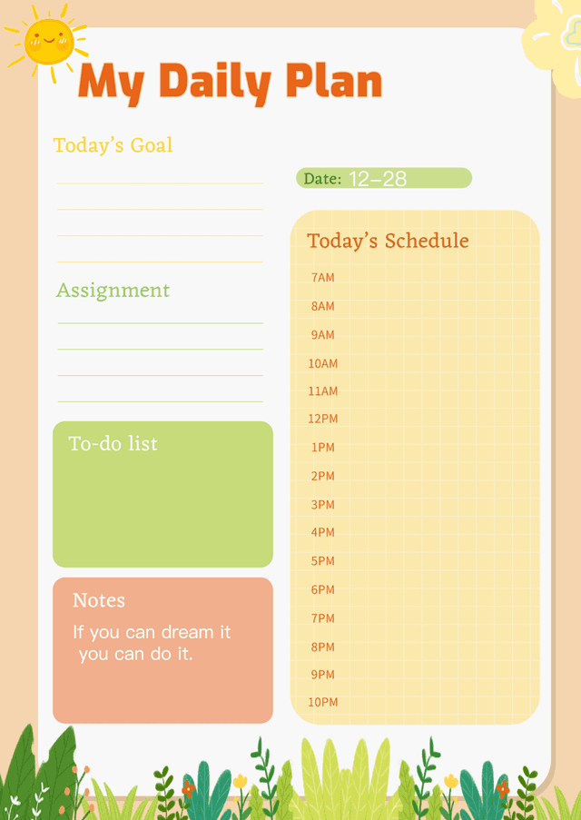 Elevate Productivity with Printed Daily Schedules for Free