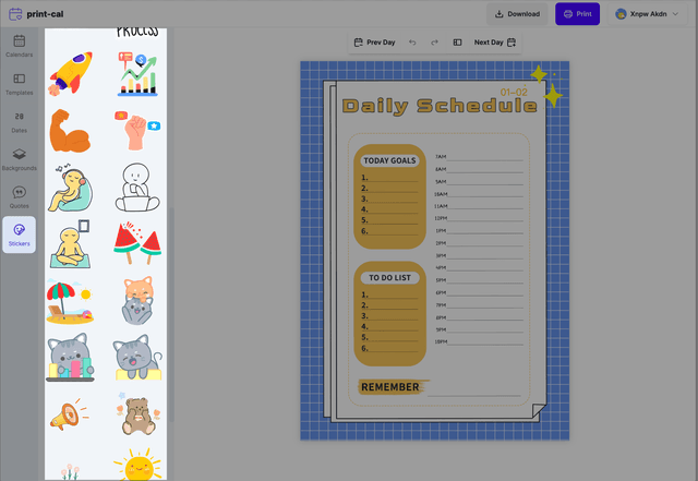 Brighten Your Day with Inspiring Stickers on print-cal.com